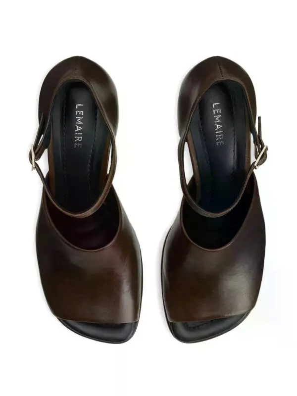 LEMAIRE 80mm Open-toe Block-heel Sandals - Brown