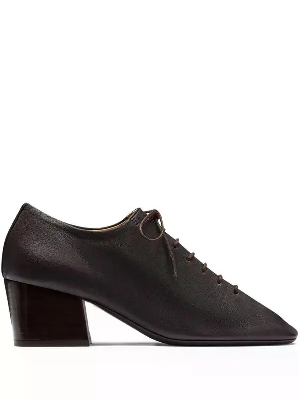 LEMAIRE Souris Leather Lace-up Derby Shoes - Brown