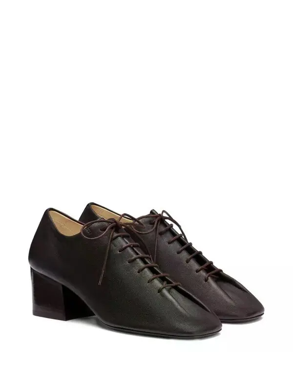 LEMAIRE Souris Leather Lace-up Derby Shoes - Brown