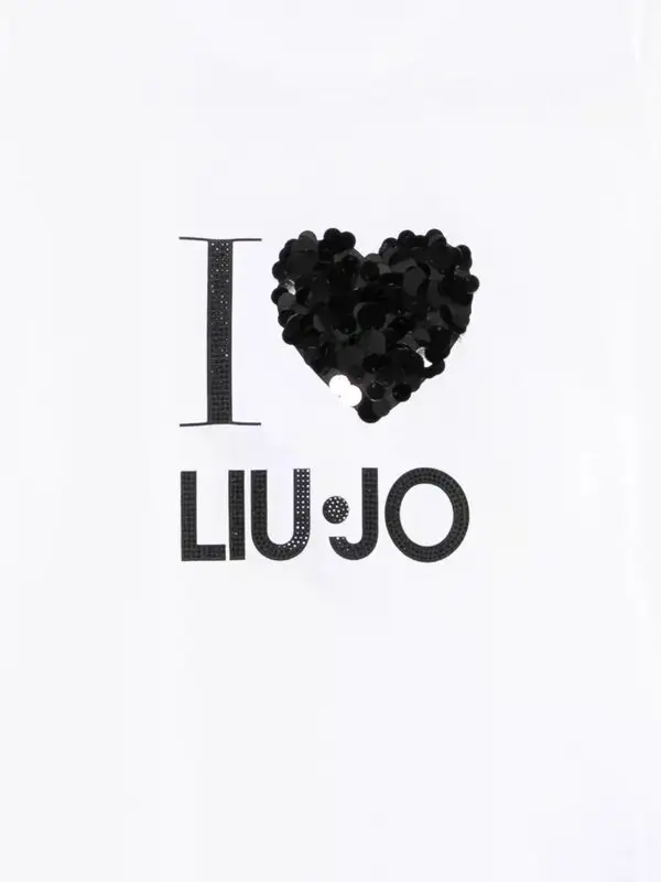 Liu Jo Sequin Heart T-shirt