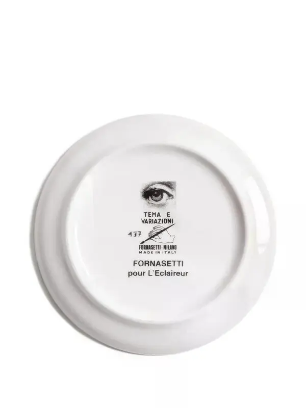 FORNASETTI Tema E Variazioni Decorative Coaster - White