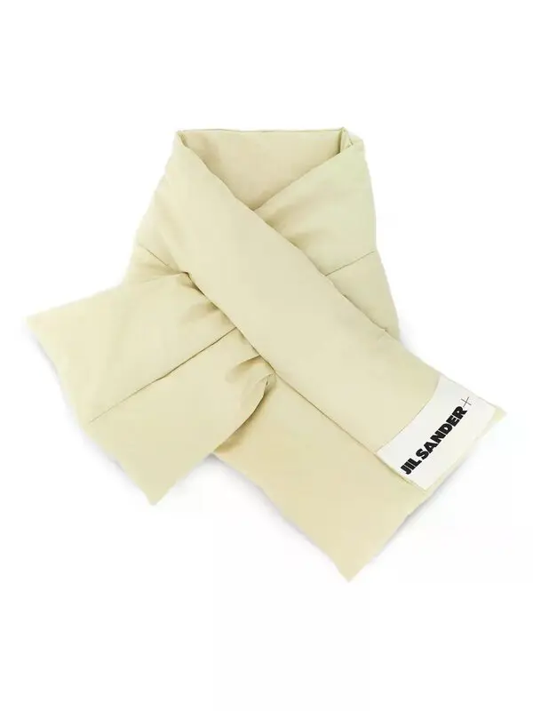 JIL SANDER Padded Logo-patch Scarf - Neutrals