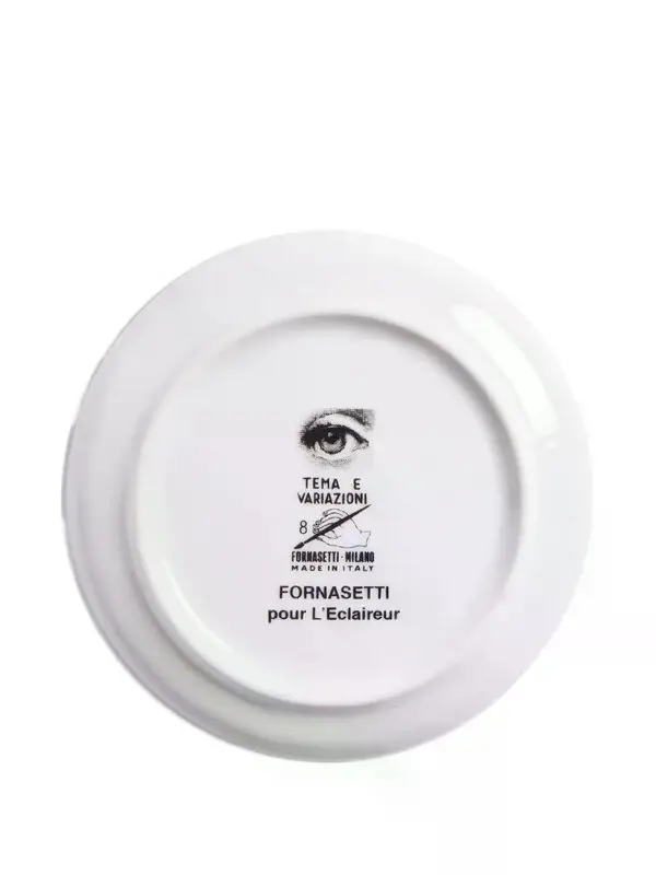 FORNASETTI Eye-patch Porcelain Dish - White