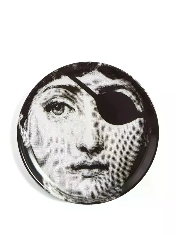 FORNASETTI Eye-patch Porcelain Dish