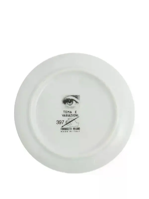 FORNASETTI Lips Porcelain Decorative Plate - White