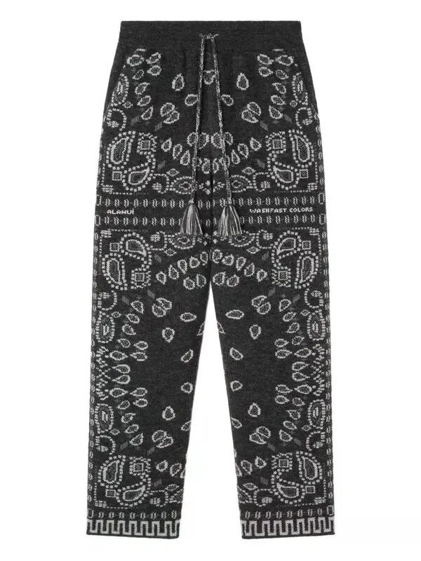 Alanui Bandana-jacquard Trousers - Grey