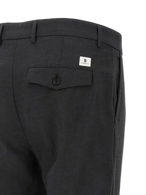 DEPARTMENT 5 Pleated Wool Trousers - Grey