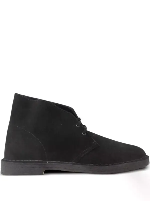 Clarks Suede Desert Boots - Black