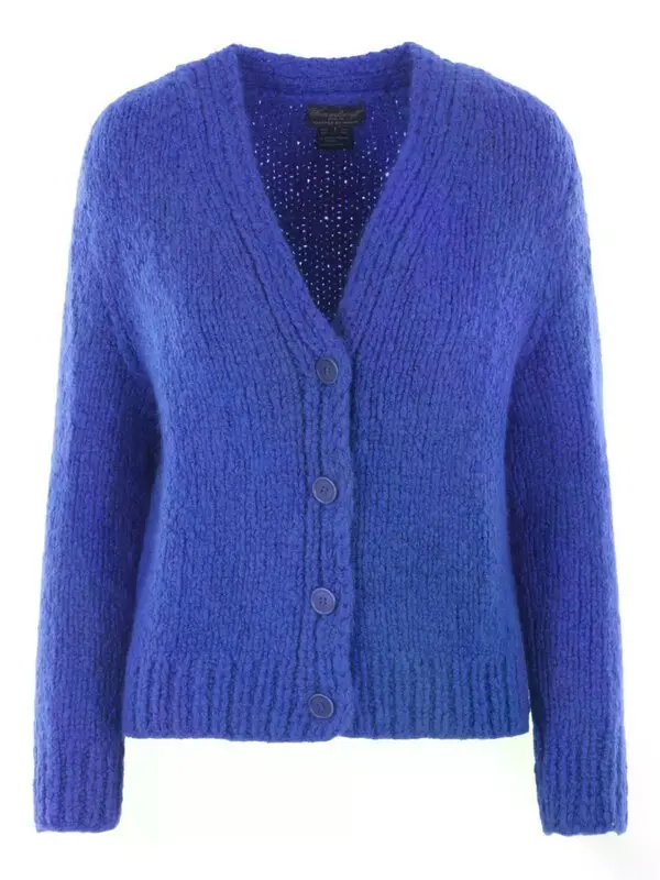 WOMMELSDORFF BERLIN V-neck Cashmere-silk Cardigan - Blue