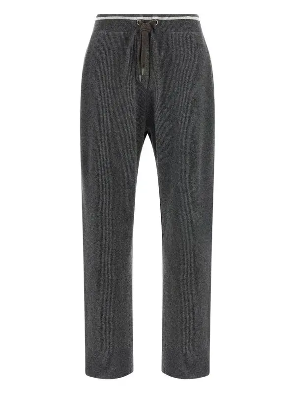 Brunello Cucinelli Ribbed Drawstring Trousers