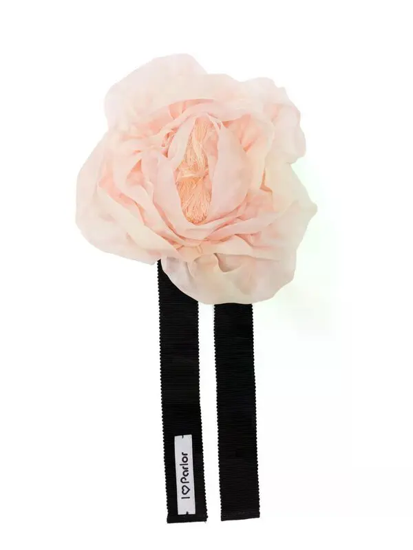 PARLOR Silk-flower Choker Necklace - Pink
