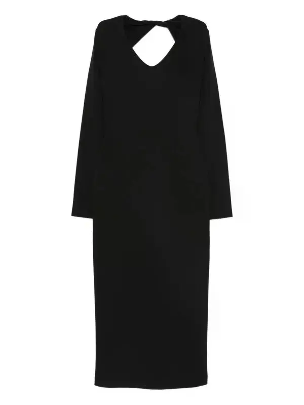 Emporio Armani Knot-back Long-sleeved Dress