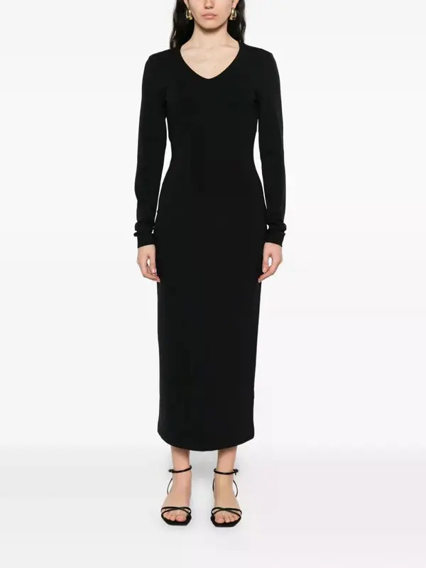 Emporio Armani Knot-back Long-sleeved Dress