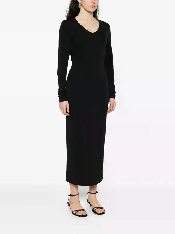 Emporio Armani Knot-back Long-sleeved Dress