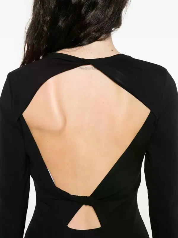Emporio Armani Knot-back Long-sleeved Dress