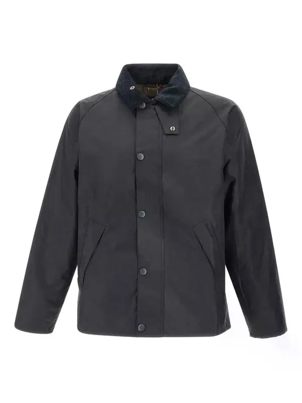 Barbour Corduroy-collar Waxed-cotton Jacket