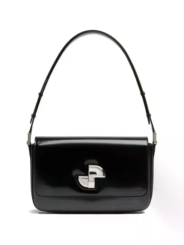 Patou Le Classic Lock Leather Shoulder Bag