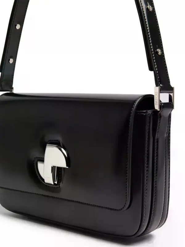 Patou Le Classic Lock Leather Shoulder Bag