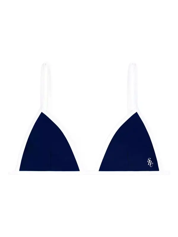 SPORTY & RICH Kate Bikini Top - Blue