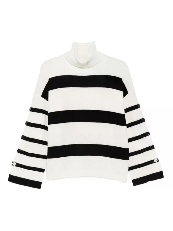 Liu Jo Striped Turtleneck Sweater