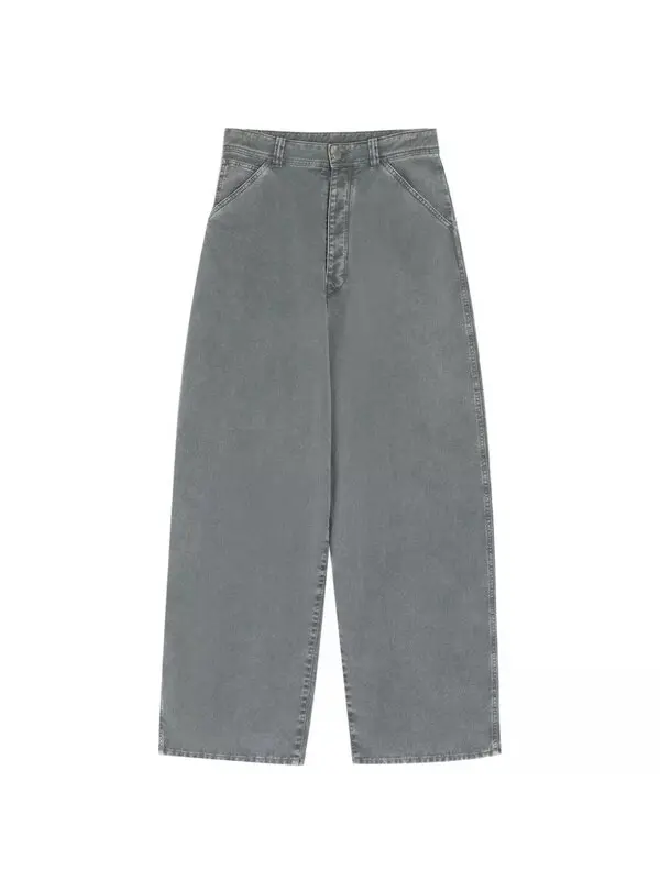 LEMAIRE Snow-wash Tapered Trousers - Grey