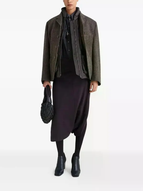 LEMAIRE Herringbone-pattern Single-breasted Blazer