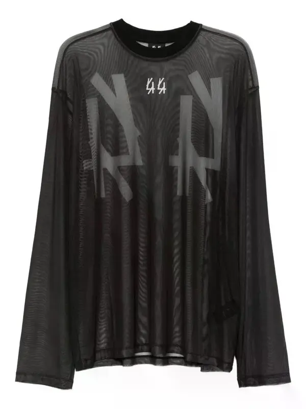 44 LABEL GROUP Logo-print Mesh T-shirt