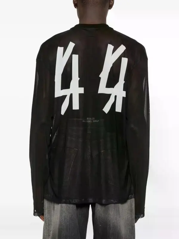 44 LABEL GROUP Logo-print Mesh T-shirt