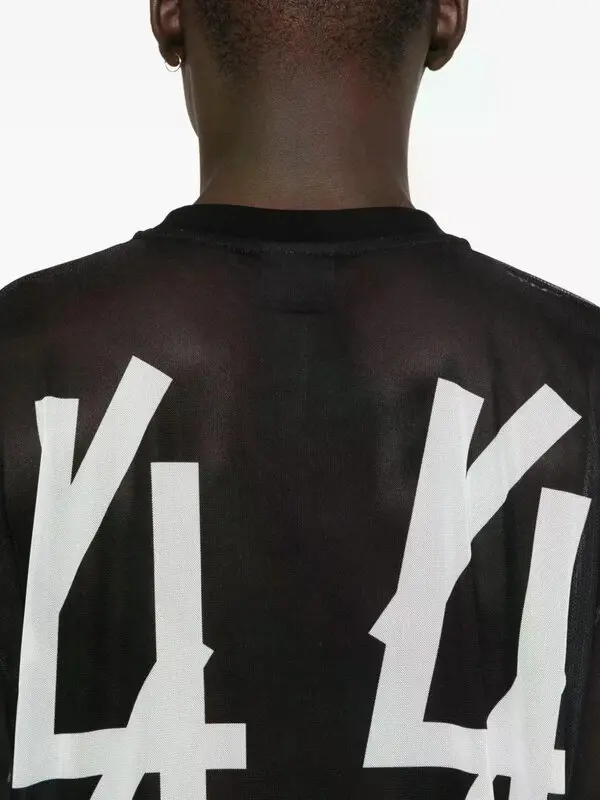 44 LABEL GROUP Logo-print Mesh T-shirt