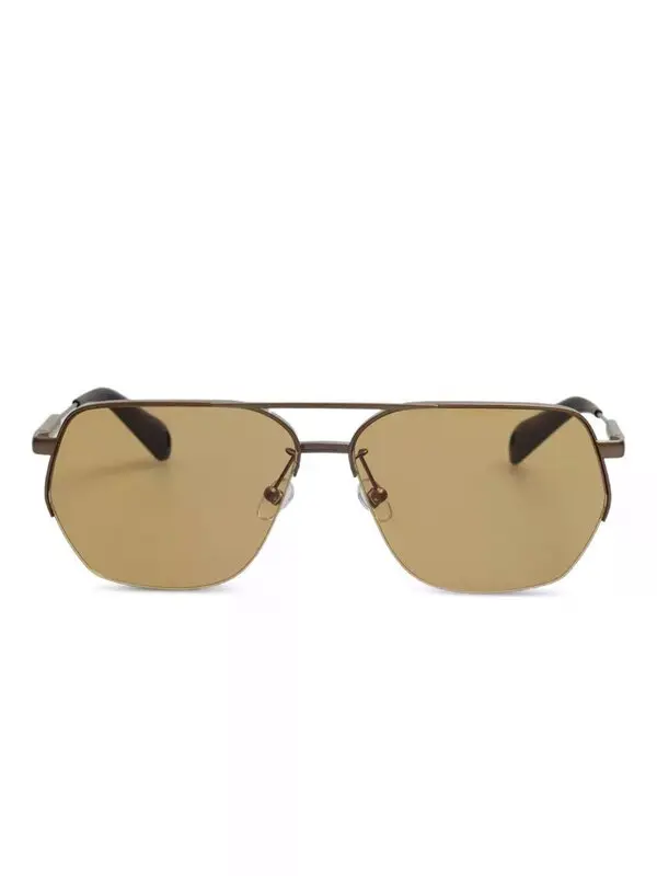 Jacquemus Geometric-frame Metal Sunglasses - Brown