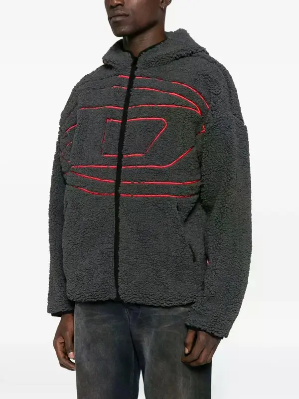 DIESEL Hooded Logo-detail Jacket