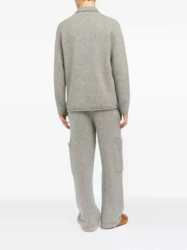 Alanui Cashmere Blend Polo Shirt - Grey