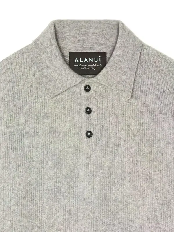 Alanui Cashmere Blend Polo Shirt - Grey