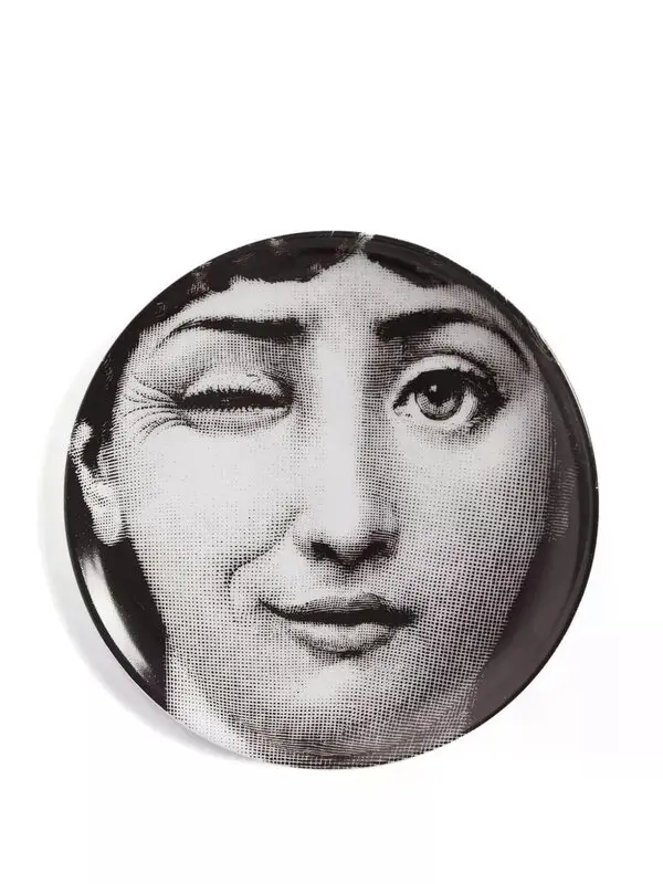 FORNASETTI Face-print Porcelain Dish - White