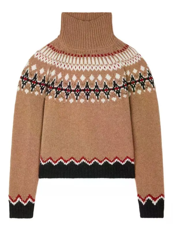 Alanui Fair Isle Turtleneck Sweater