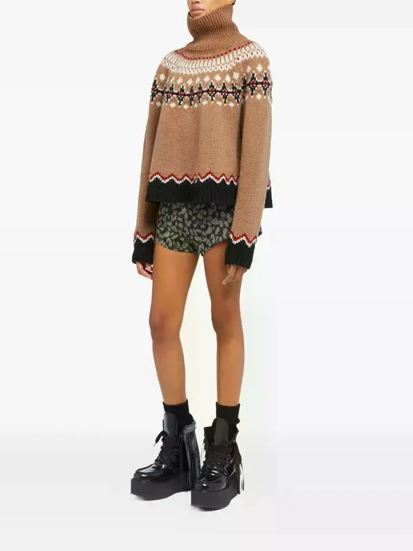 Alanui Fair Isle Turtleneck Sweater