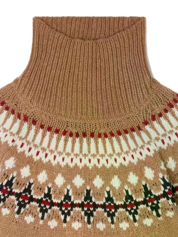 Alanui Fair Isle Turtleneck Sweater