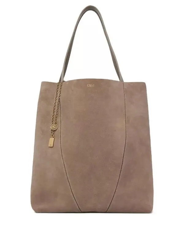 Chloé Spin Large Chain-embellished Tote Bag - Neutrals