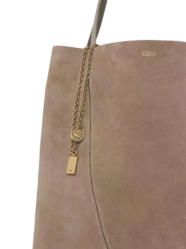 Chloé Spin Large Chain-embellished Tote Bag - Neutrals