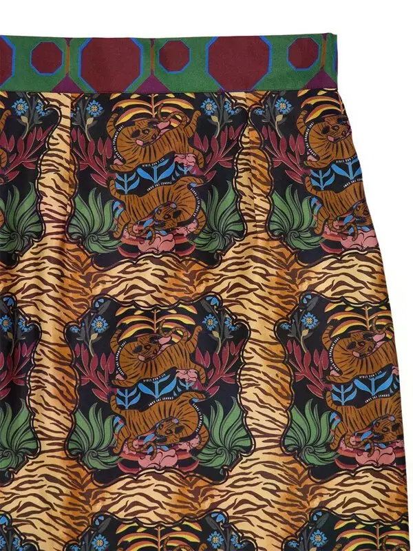 PAULA Tiger-print Wrap Skirt