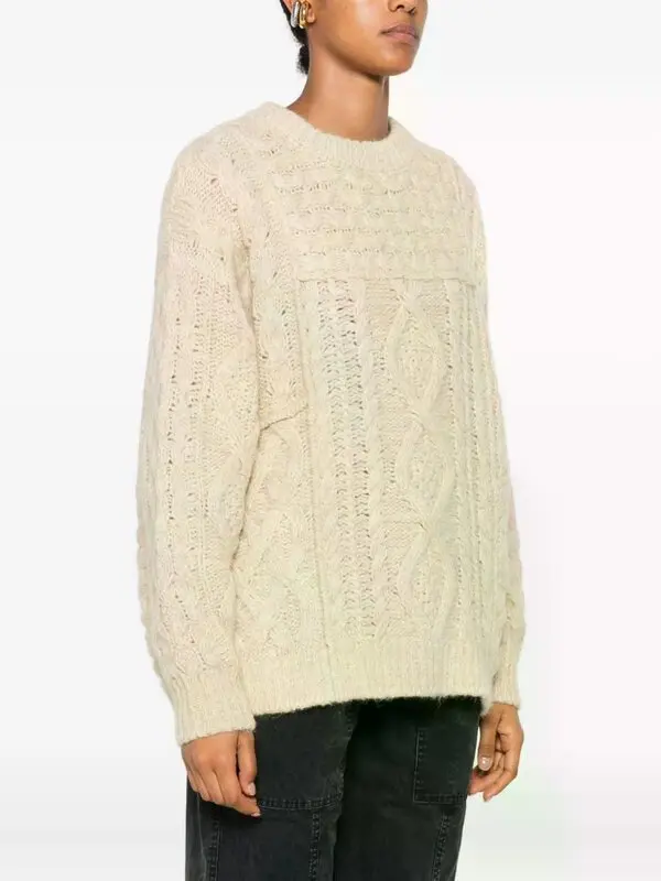 MARANT ETOILE Cable-knit Crew-neck Sweater