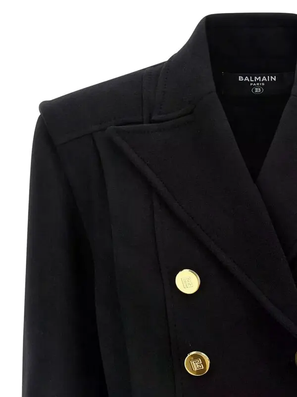 Balmain Peak-lapel Belted Coat