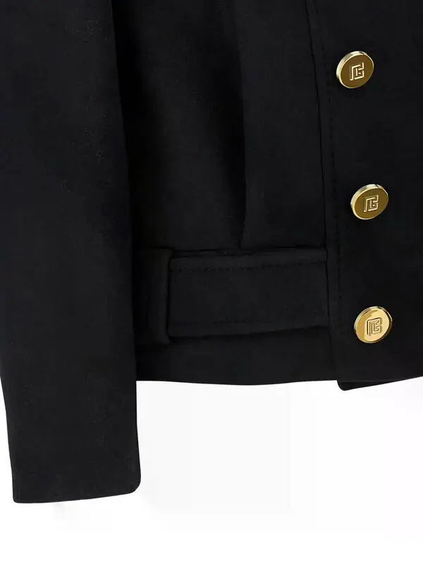 Balmain Peak-lapel Belted Coat