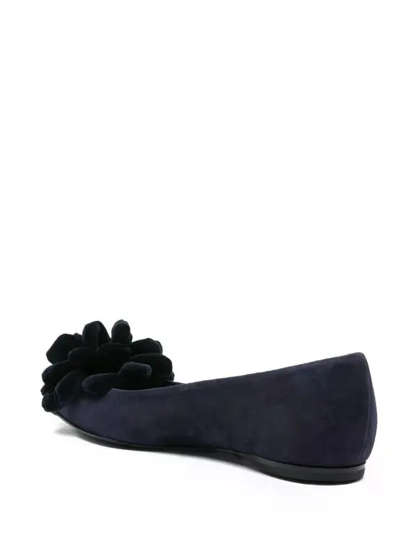 Agl Suede Flower Embellished Flat Pumps