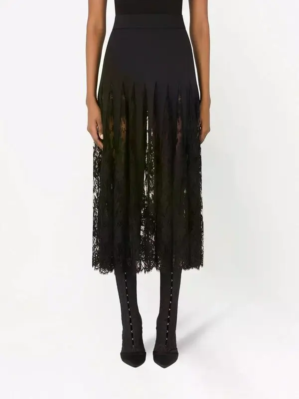Dolce & Gabbana Chantilly Lace Midi Skirt