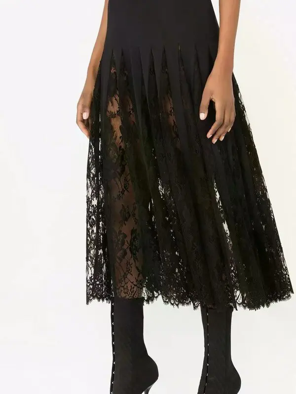 Dolce & Gabbana Chantilly Lace Midi Skirt