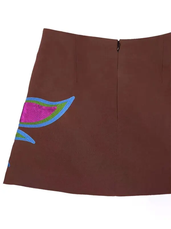 PAULA Embroidered Mini Skirt