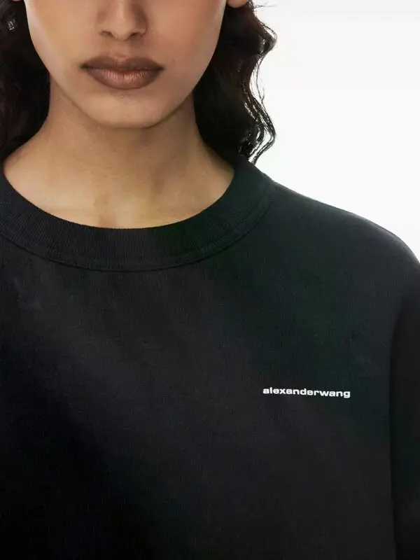 Alexander Wang Logo-print Crew-neck Sweater