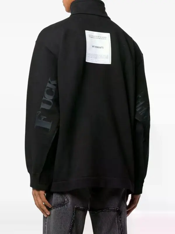 Vetements High-neck Half-zip Sweatshirt