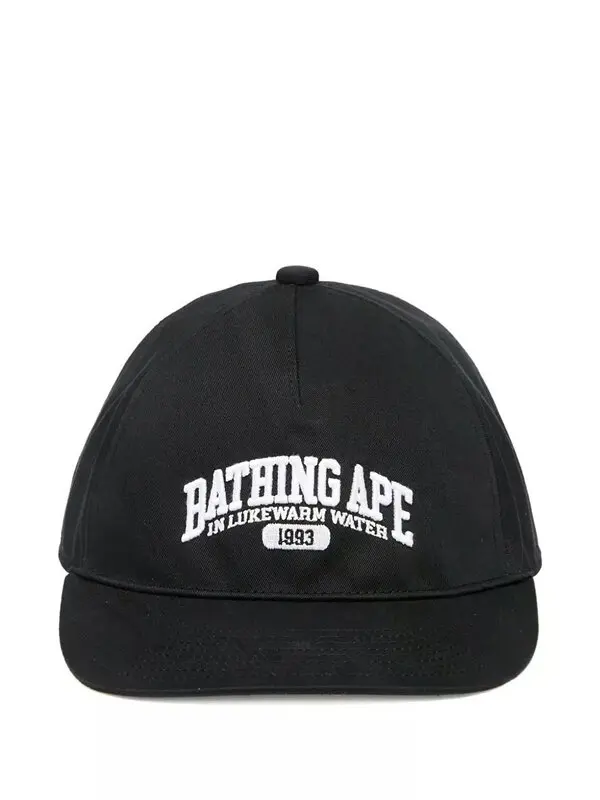 A BATHING APE Logo Embroidered Cap - Black